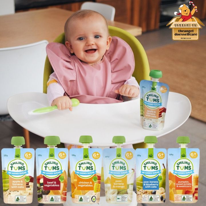 Woolworths Smiling Tums 6 Months Plus Baby Food 120g. MADE IN AUSTRALIA ...