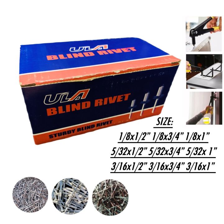 PICUS Blind Rivet Brown and White 1/8x1/2" & 5/32x1/2" with COLOR ...
