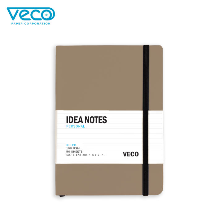 Veco Idea Notes Personal Size Journal Notebook 5x7in w/Deluxe Cream ...