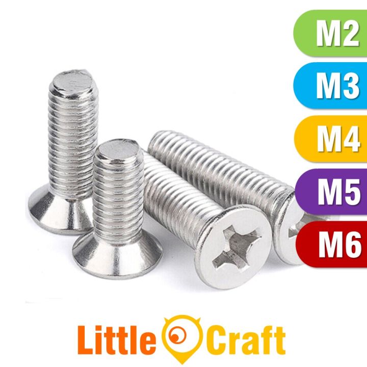 Flat Head Machine Metric Screw M2 M3 M4 M5 M6 Zinc Plating Flathead ...
