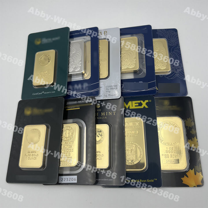 1Oz/50G/100G/20G/10G/5G/2.5G Gold Sealed Bar Gold Plated Bullion Non ...