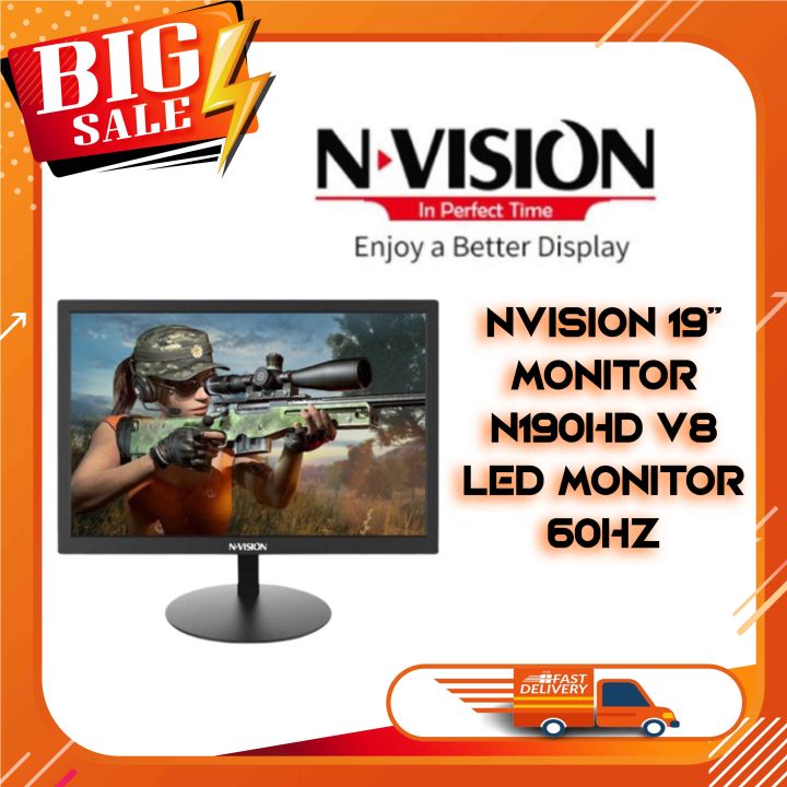 NVISION 19 INCH LED MONITOR HD 900P / FHD 1080P 60HZ Monitor For PC ...