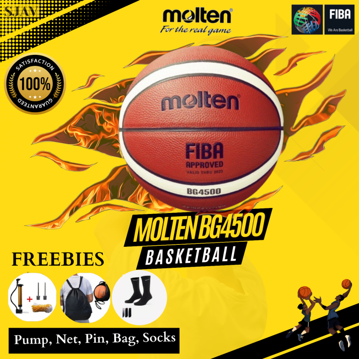 SJAV SPORTS Molten BG4500 Basketball Ball FIBA Size 7 PU Leather ...