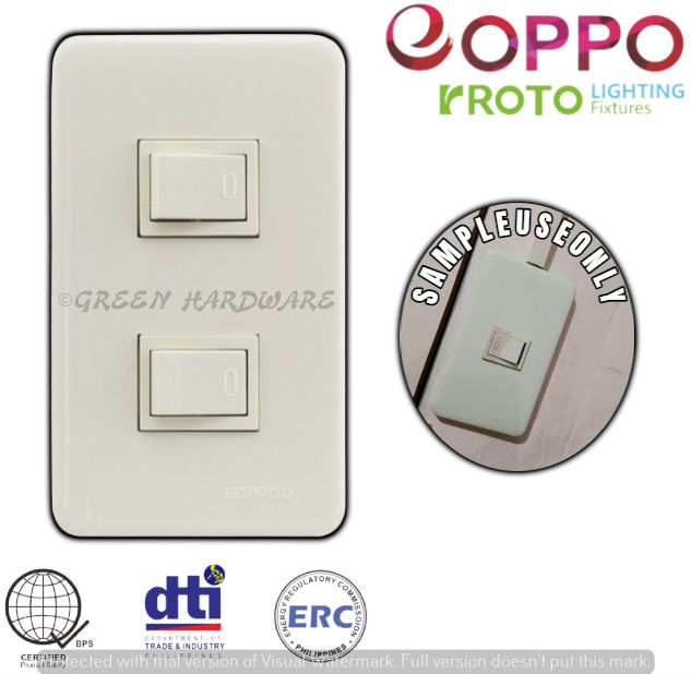 1PCS Classic Series 1-Way Switch in Plate Flush Type (2 GANG) | Lazada PH