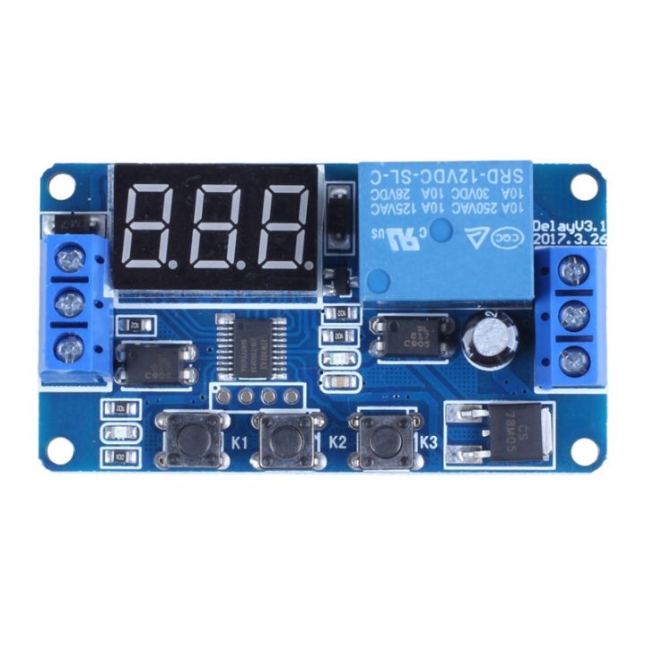 3X Automation DC 12V LED Display Digital Delay Timer Control Switch ...