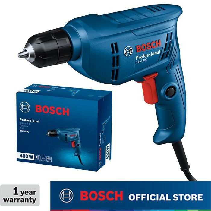 Bosch Drill / Bor Listrik Non Impact 10MM 400Watt GBM 400 | Lazada ...