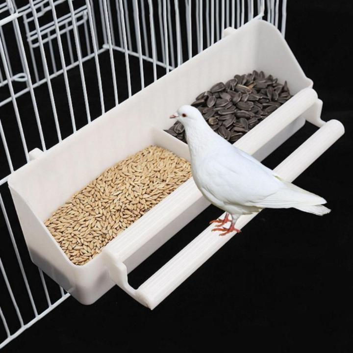 HLDT Rabbit Parakeet Lovebird Finches Plastic Parrot Food Dish Cage Cup ...