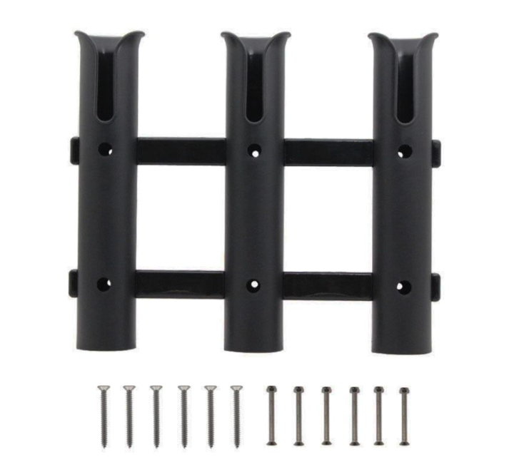 Heavy Duty 3 Pole Tube Links Rack Fishing Rod Holder Boat Yacht Fishing ...