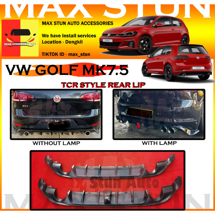 VOLKSWAGEN GOLF MK7.5 R R LINE GTI TSI TCR REAR DIFFUSER BUMPER SKIRT ...