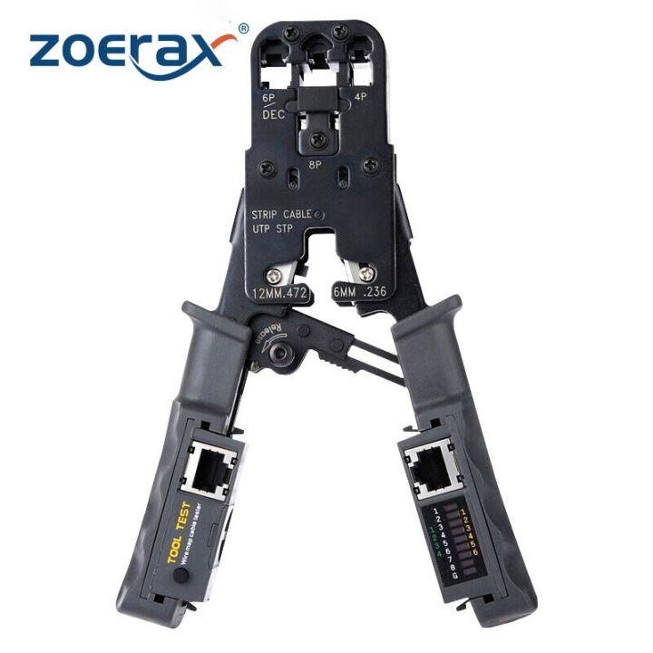 ZoeRax [All in One Cable Tester Crimper] for RJ45 RJ12 RJ11 Modular ...