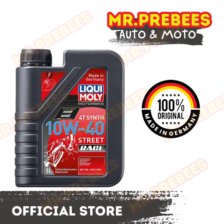 LIQUI MOLY STREET RACE 4T 10W40 ~ 10W50 ~ 10W60 1L (JASO MA2) | Lazada PH