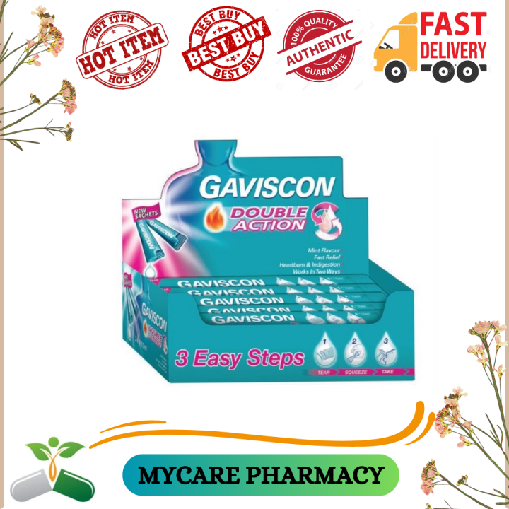 GAVISCON DOUBLE ACTION SACHET 24 X 10 ML (BOX) | Lazada