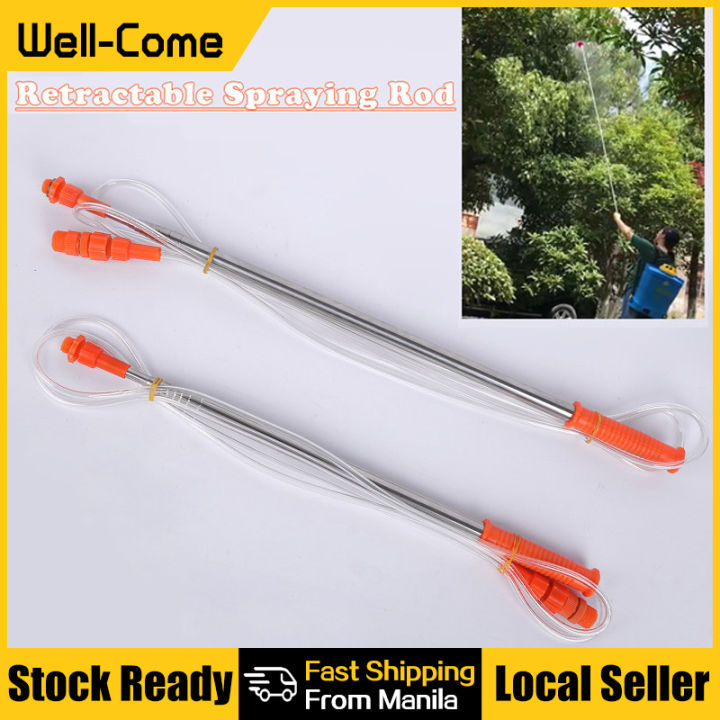 Retractable 2.3/3.3m Spraying Rod For Hand Pressure Sprayer Outdoor ...