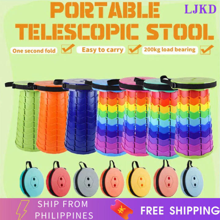 Outdoor Folding Telescopic Stool Retractable Folding Stool Portable ...