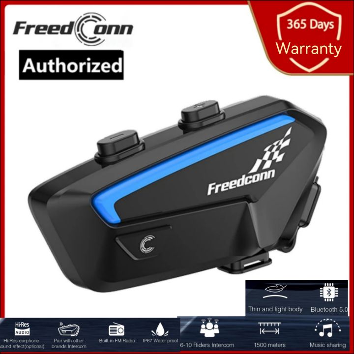 Freedconn FX Group 10 Riders 1500M Motorcycle Helmet Headset Bluetooth ...