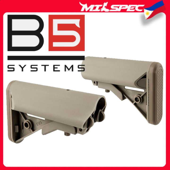B5 Systems Enhanced SOPMOD Stock FDE AR15 AR9 AR10 5.56 7.62 AR-15 ...