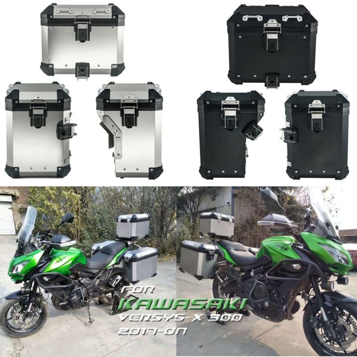 For VERSYS-X 300 X300 2017-On Motorcycle Panniers Top Case Aluminum ...