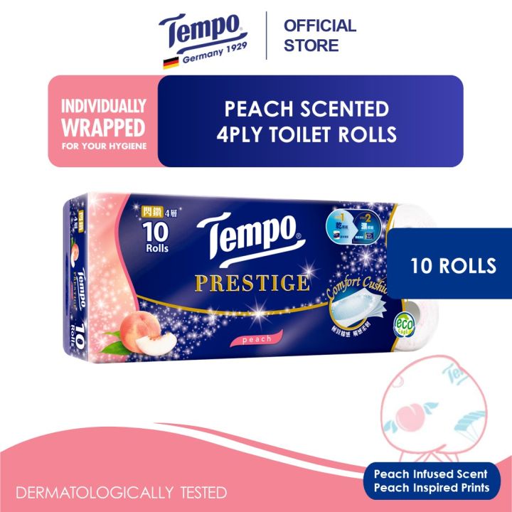 [Tempo Official] 4ply Tissue Rolls Peach Scented (10 Rolls) | Lazada ...
