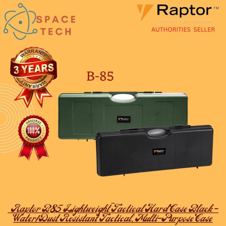Raptor B85 Lightweight Tactical Hard Case Black - Water/Dust Resistant ...
