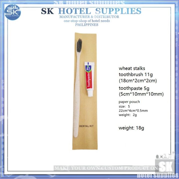 Hotel Amenities Dental kit Toothbrush&5gtoothpaste set in Pouch (100 ...