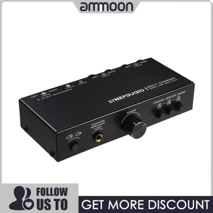 ammoon 3 In 3 Out Sound Switcher Balanced Line Selector Passive Preamp ...