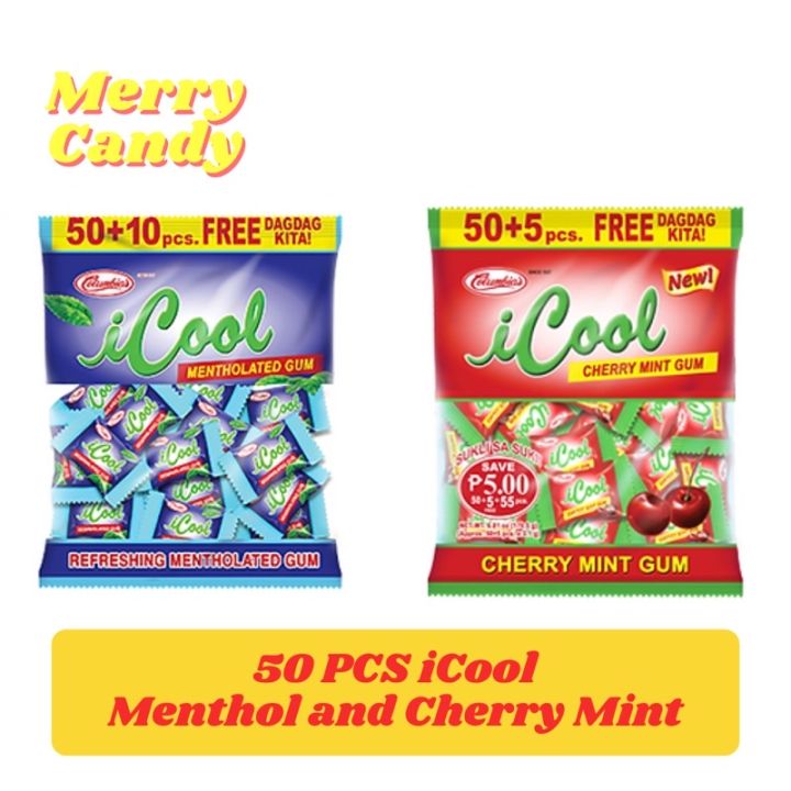 COD 50 PCS ICool Menthol and Cherry Gum by Columbia's | Lazada PH
