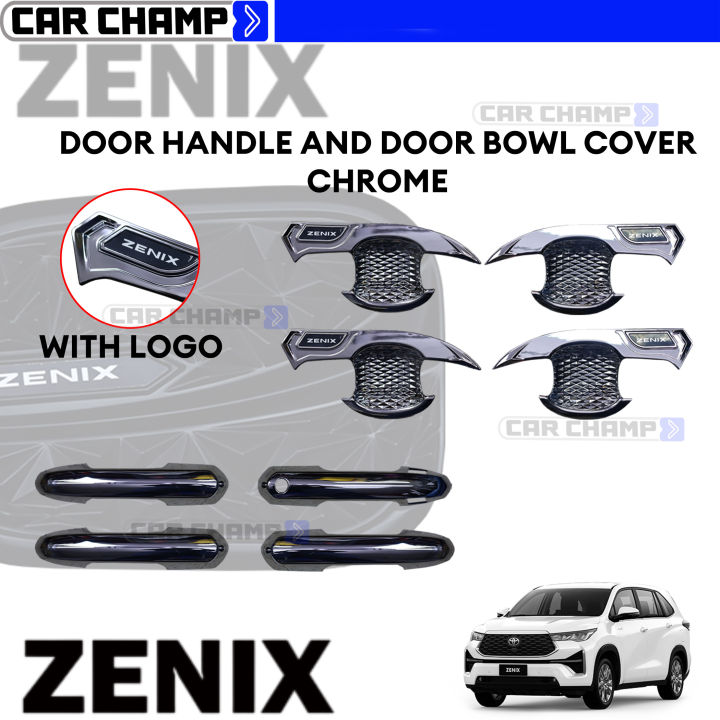 TOYOTA INNOVA ZENIX 2023-2024 Door handle and door bowl cover CHROME ...