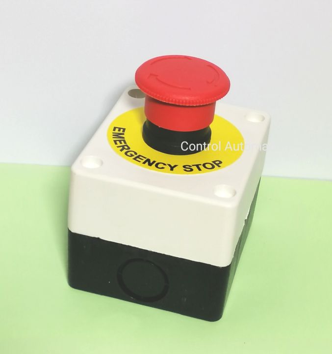 Emergency Stop Push Button / Push Lock Turn Reset Button c/w Box ...