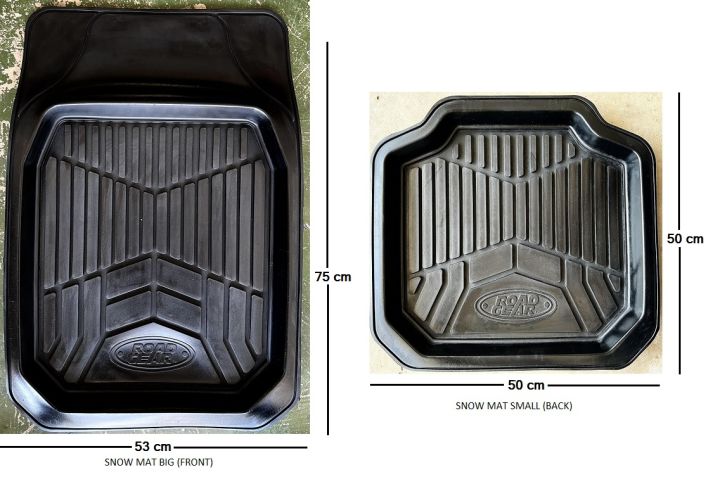 READY STOCK CAR RUBBER SNOW MAT TRAY TYPE FRONT AND BACK UNIVERSAL ...