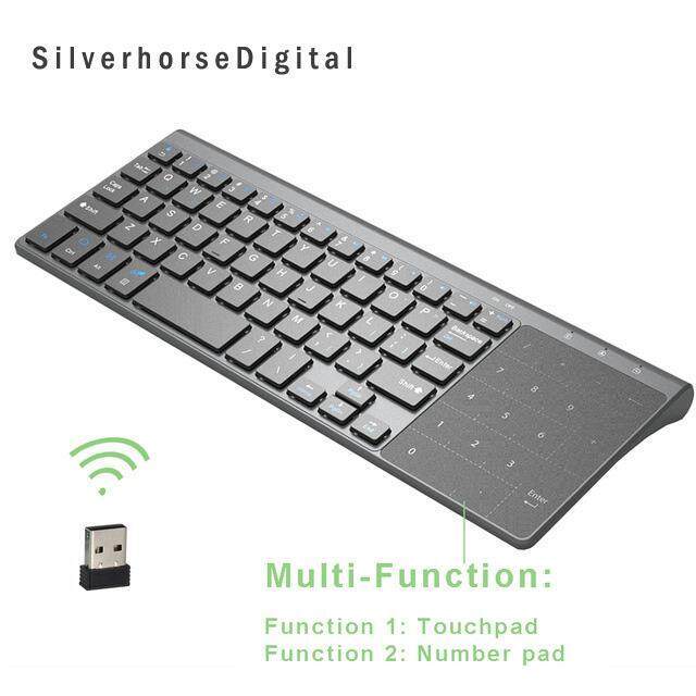2.4G Wireless Mini Keyboard with Touchpad and Numpad for Windows PC ...