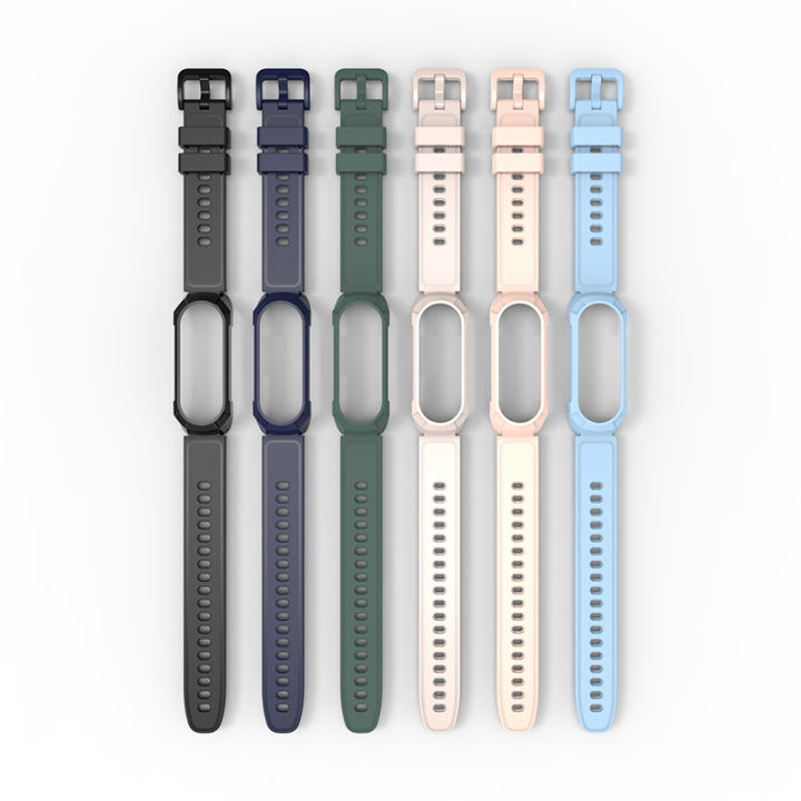 Dây đeo Silicon cho Xiaomi Mi Band 8 7 6 5 4 Silicon mềm Watchband bọc hoàn toàn bảo vệ vòng tay ...