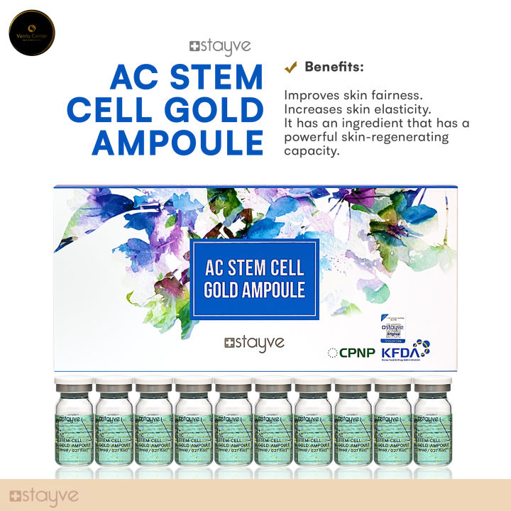 Per piece: Stayve AC Stem Cell Gold Ampoule | Lazada PH