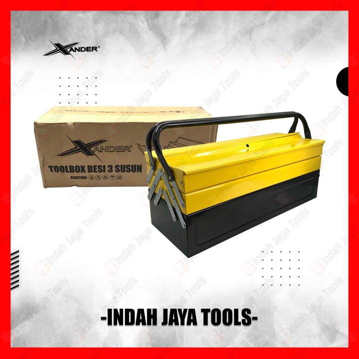 XANDER Toolbox BESI 3 Susun - Tool Box Kotak Tempat Kunci Perkakas ...