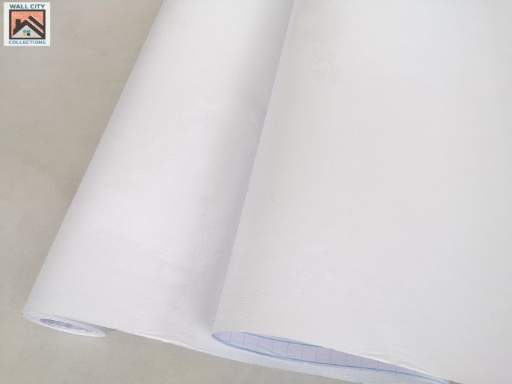 DW Wallpaper P1101 Solid White Matte Paint Color Wallpaper 10meters x ...