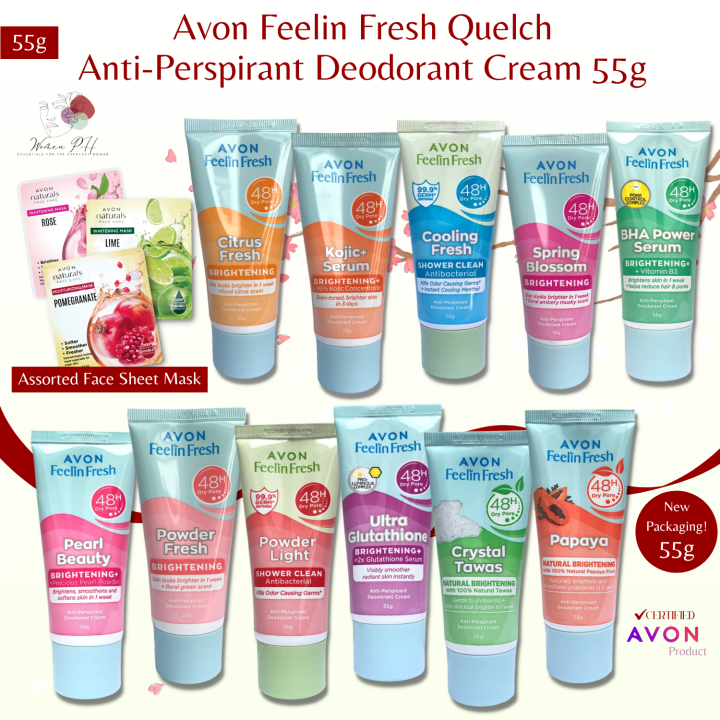 Avon Deodorant Feelin Fresh Quelch Original Anti-Perspirant Cream 55g ...