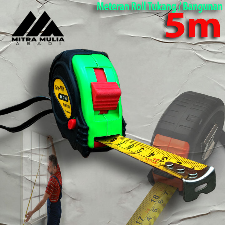Meteran 5M Tukang Bangunan Roll 5 Meter | Lazada Indonesia