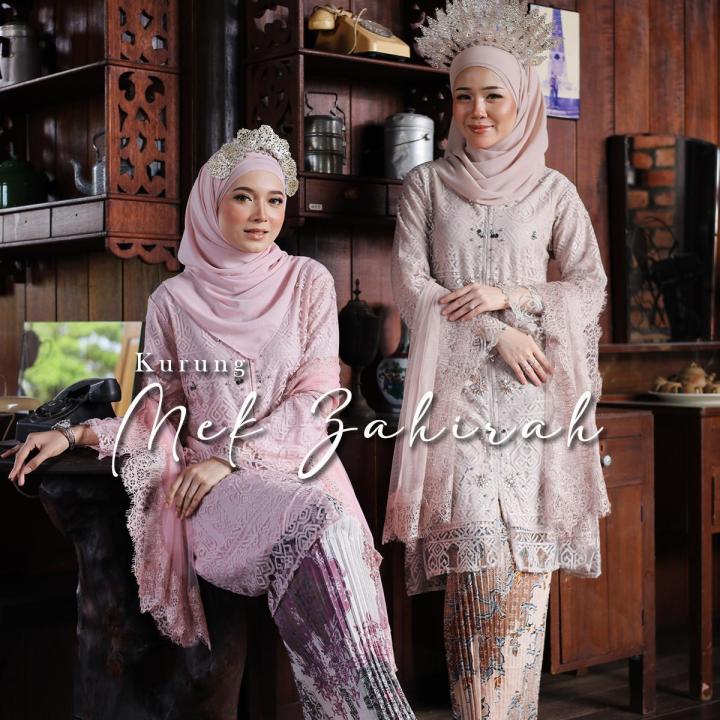 TUNIKMY Baju Kurung Mek Zahirah Exclusive Lace | Baju Raya Viral 2024 ...