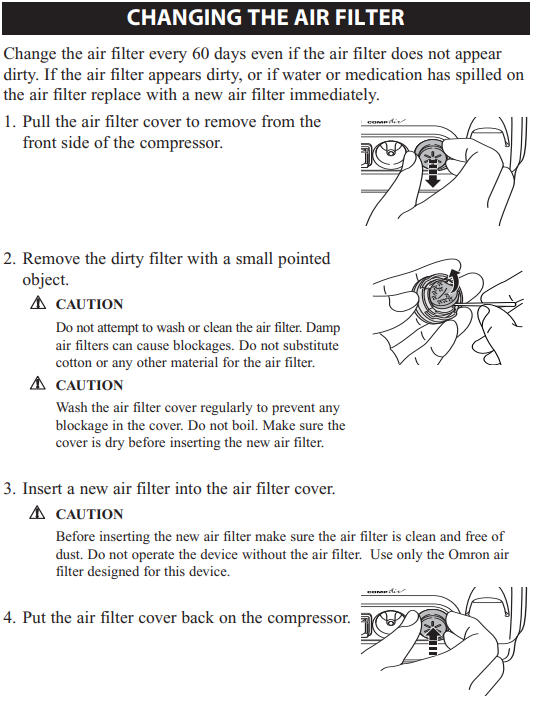 Omron Air Filters 5pcs for Compressor Nebulizer models NE-C28 (NEB-AFR ...