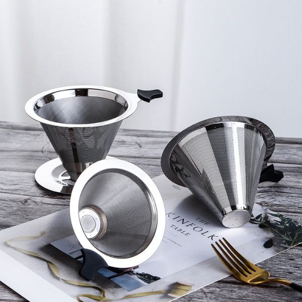 ดริปเปอร์สแตนเลส กรวยกรองกาแฟ Coffee Dripper | Lazada.co.th