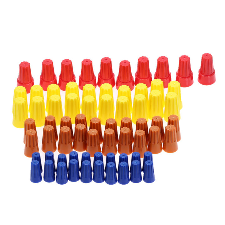 70pcs Electrical Wire Connection Screw Twist Connector Cap W/ Spring ...