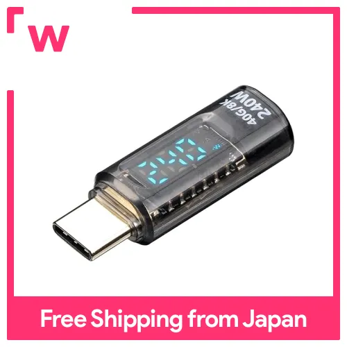 Sanwa Direct USB-C to USB-C Adapter with Wattage Display PD 240W USB ...
