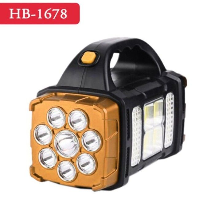 Senter Sorot 2 Warna Cahaya Kuning + Putih Tenaga Surya Led Flashlight ...