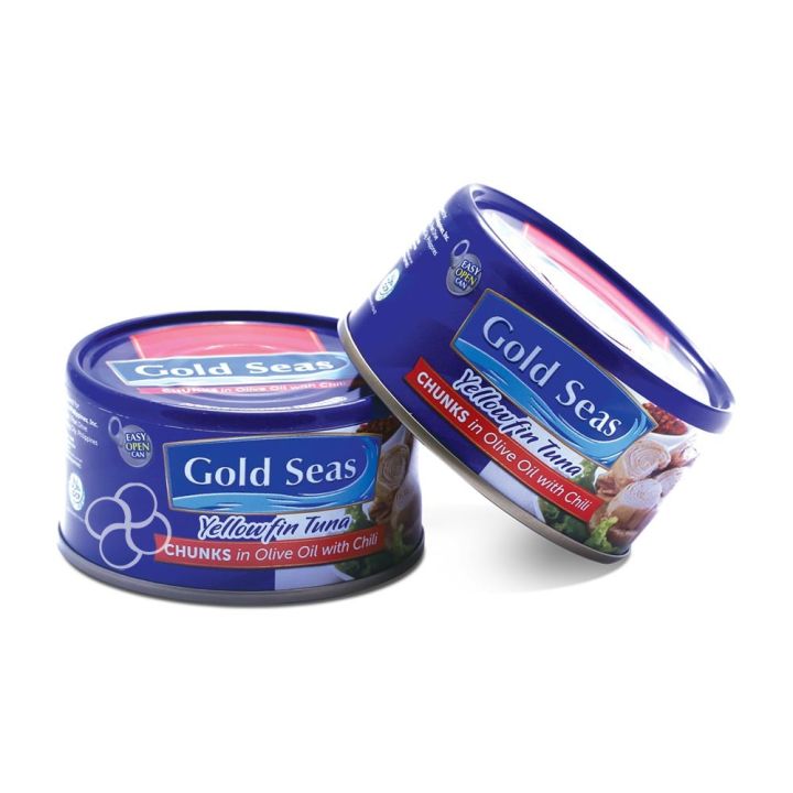 Gold Seas Yellowfin Tuna Chunks In Olive Oil with Chili 2 x 185 g ...