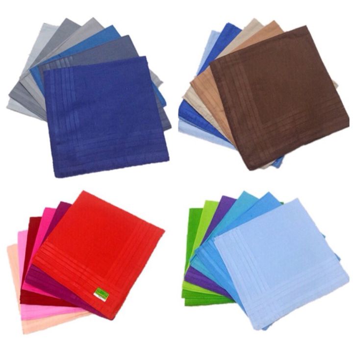 12 pcs Handkerchief Cotton Panyo For Men And Women | Lazada PH