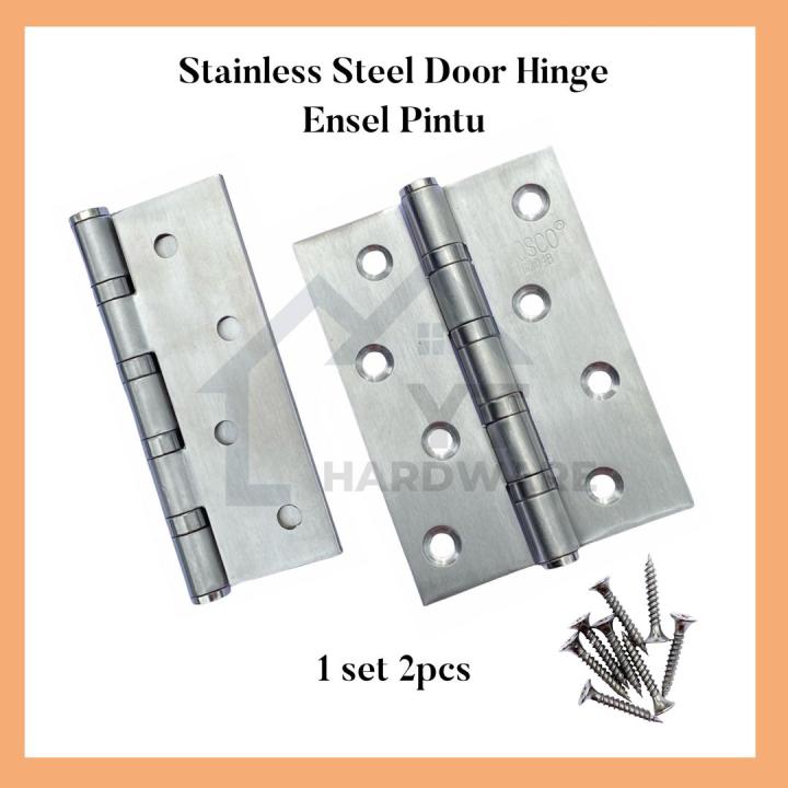 [READY STOCK] 2pcs 4″ Inch Stainless Steel Door Hinge Engsel Pintu ...
