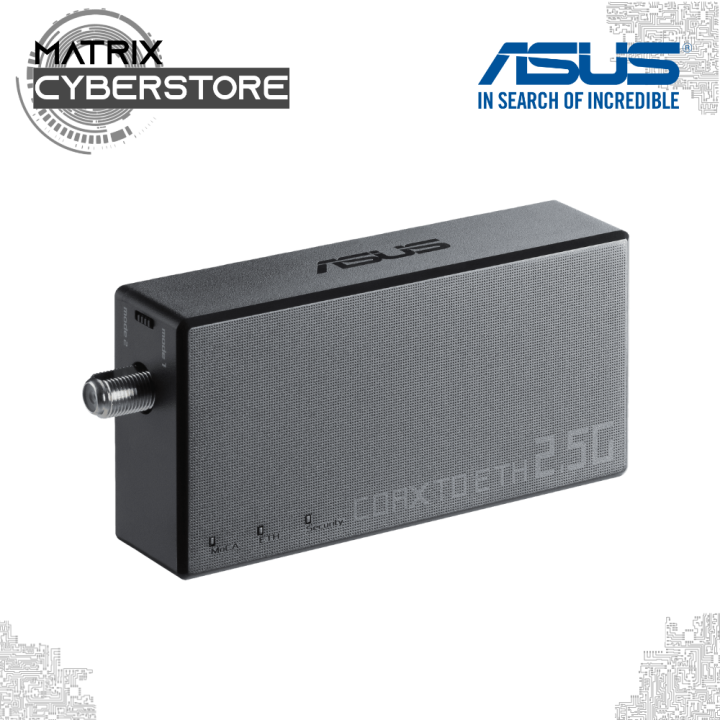 ASUS MA-25 Coax to Ethernet Adapter, MoCA 2.5, TV streaming, up to 2.5 ...