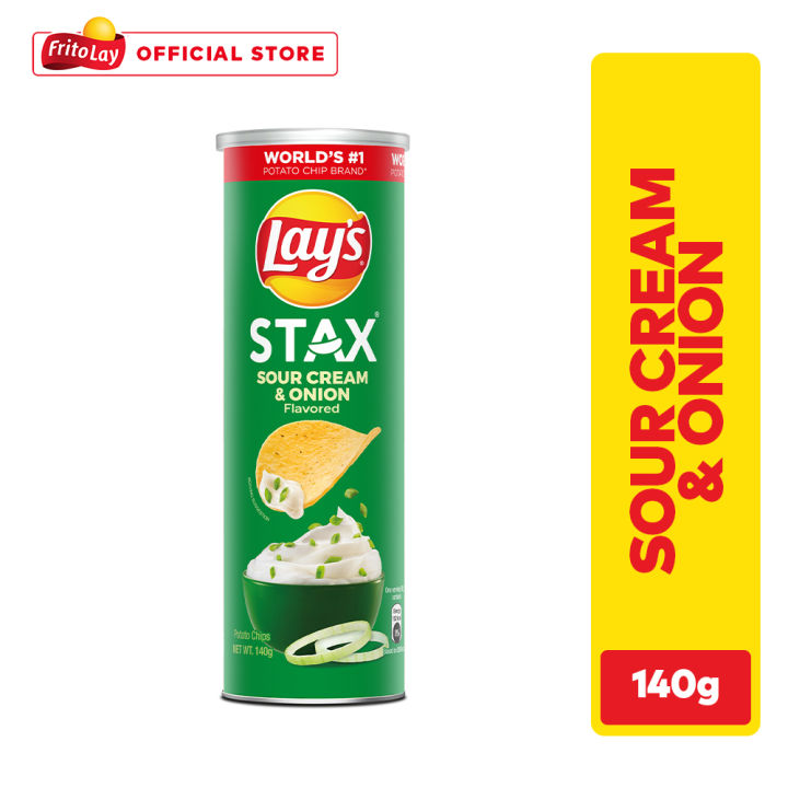 Lay's Stax Sour Cream & Onion Potato Chips 140g | Lazada PH