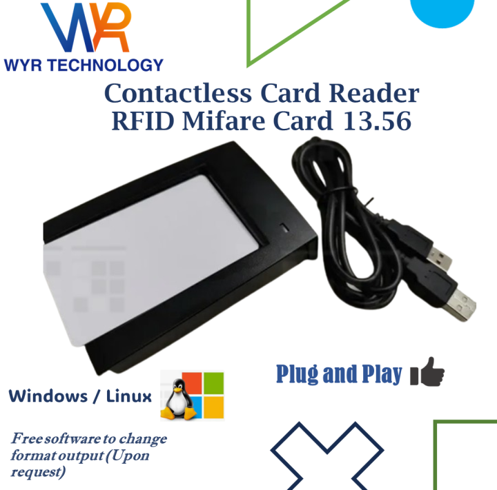 USB Contactless Card Reader RFID Mifare Card 13.56mhz (Windows / Linux ...