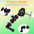 Motorcycle Bicycle Mount Clamp Universal Bracket DSLR Camera Magic Arm ...