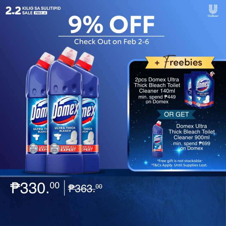 [BUNDLE OF 3] Domex Ultra Thick Bleach Toilet Cleaner Classic ...